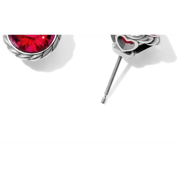 Brighton | Jewelry | New Brighton Iris Ruby Posts In Silver | Poshmark